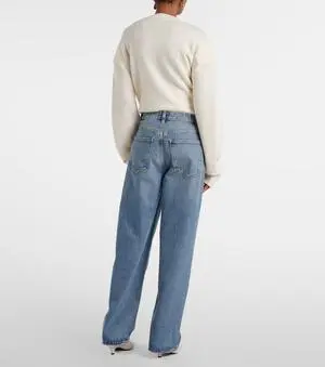 AGOLDE Henson Mid-rise Wide-leg Jeans - Blue