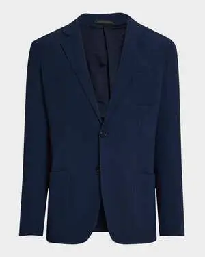Giorgio Armani Giorgio Armani Upton Seersucker Sport Coat - Dark Blue