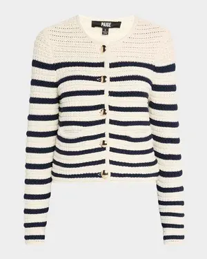 PAIGE PAIGE Oberon Striped Cardigan