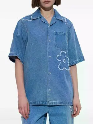 Marni Floral Motif Camp Collar Shirt