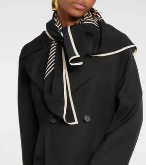 TOTEME Printed Silk Scarf - Black