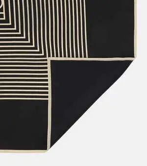 TOTEME Printed Silk Scarf - Black