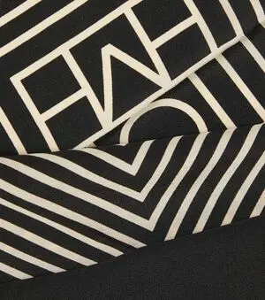 TOTEME Printed Silk Scarf - Black