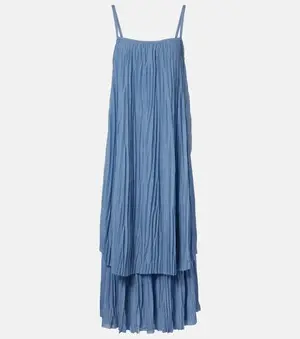 Proenza Schouler White Label Clyne Pleated Maxi Dress - Blue