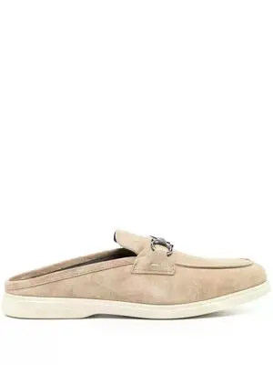 FERRAGAMO Logo Loafers - Neutrals