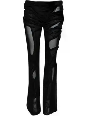 DI PETSA Hand-draped Wetlook Trousers