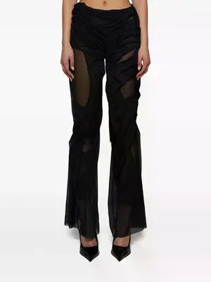 DI PETSA Hand-draped Wetlook Trousers