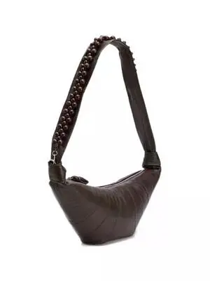 LEMAIRE Medium Pearls Croissant Shoulder Bag - Brown