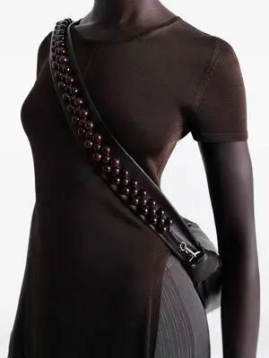 LEMAIRE Medium Pearls Croissant Shoulder Bag - Brown