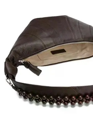 LEMAIRE Medium Pearls Croissant Shoulder Bag - Brown