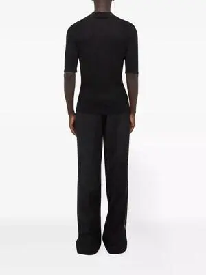 Helmut Lang Ribbed-knit Polo Shirt