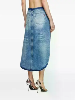 DIESEL® Frayed Hem Midi Skirt