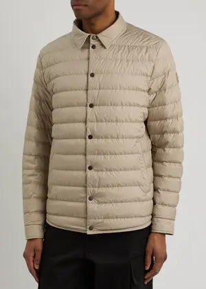 Moncler Bourdon Quilted Shell Jacket - Beige