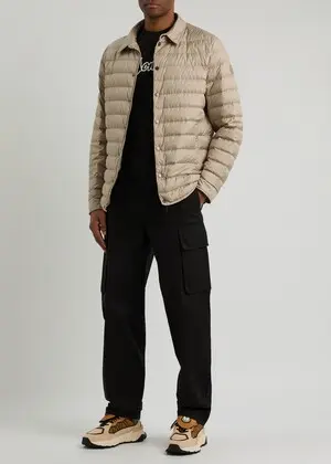 Moncler Bourdon Quilted Shell Jacket - Beige