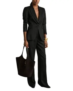 REISS Tailored Single-breasted Blazer - Black