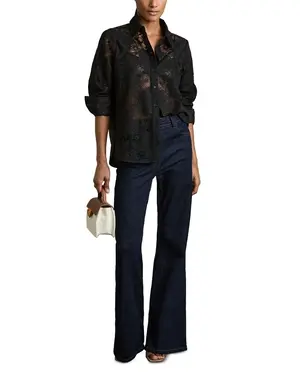 REISS Lace Front Shirt