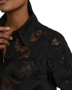 REISS Lace Front Shirt