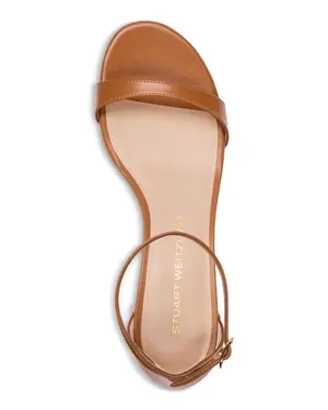 STUART WEITZMAN Nudist 35 Block Heel Sandals - Macchiato