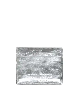 HYER GOODS Italian Leather Certo Card Wallet - Silver