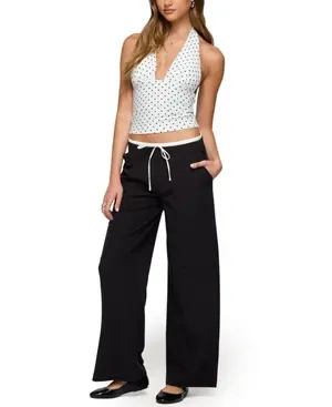 EDIKTED Drawstring Pants - Black