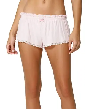 EDIKTED Waffle Shorts - Pink