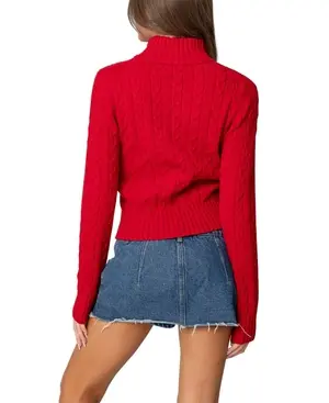 EDIKTED Ryn Zip Up Cardigan