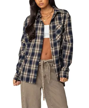 Edikted Curved Hem Shirts For Women