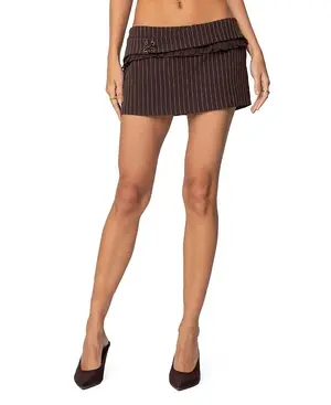 Pinstripe Mini Skirts