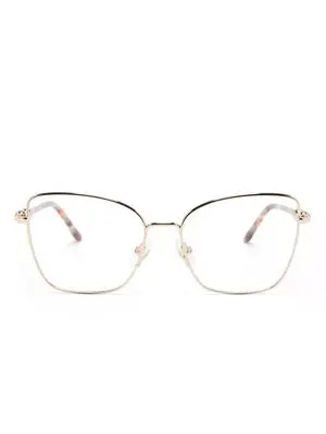 Carolina Herrera Butterfly-frame Eyeglasses - Gold