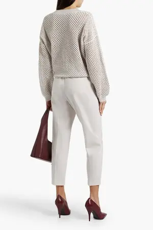 Brunello Cucinelli Open-knit Cotton Sweater