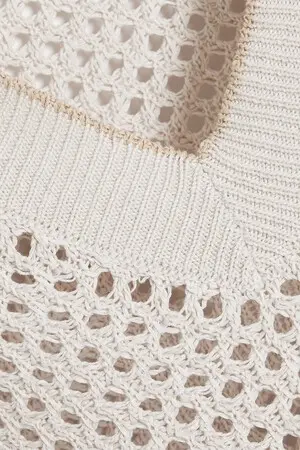 Brunello Cucinelli Open-knit Cotton Sweater