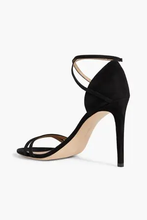 FERRAGAMO Ines X5 Suede Sandals - Black