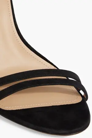 FERRAGAMO Ines X5 Suede Sandals - Black