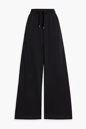 Brunello Cucinelli Bead-embellished Cotton-blend Track Pants - Black