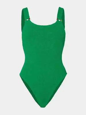Hunza G Domino One-piece Swimsuit - Emerald