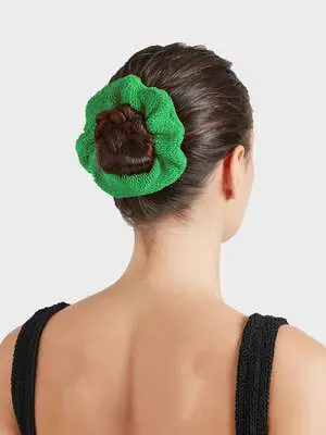 Hunza G Crinkle Scrunchie - Emerald