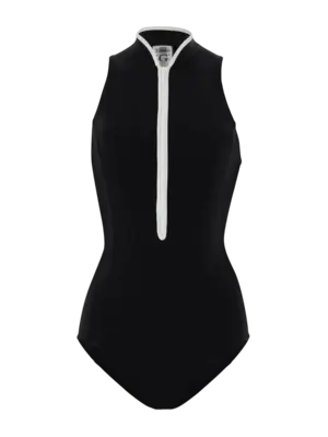 Hunza G Katya Upf 50+ Swimsuit - Black/white