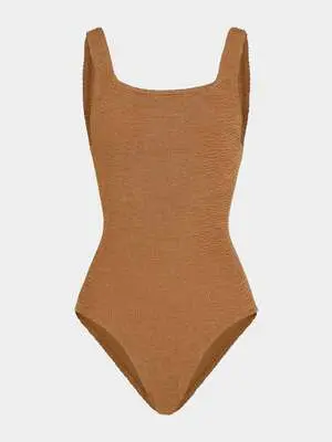 Hunza G Coverage Square Neck One Piece Swimsuit