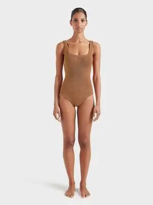 Hunza G Coverage Square Neck One Piece Swimsuit