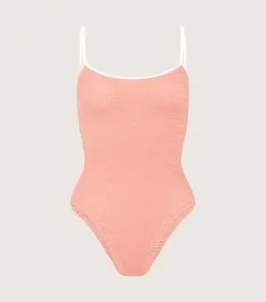 Hunza G Hunza G Domino Swimsuit Peach/white