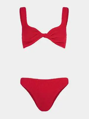 Hunza G Coverage Juno Two-Piece Swimsuit Red
