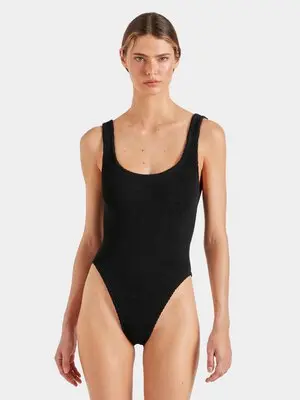 Hunza G Square Neck Swimsuit - Black
