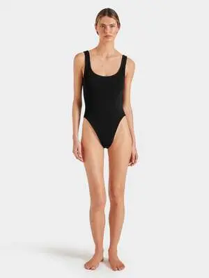 Hunza G Square Neck Swimsuit - Black