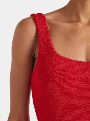 Hunza G Square Neck Swim - Crinkle Red