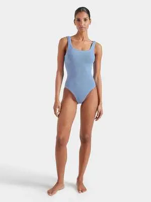 Hunza G Square Neck One Piece Swimsuit - Cornflower