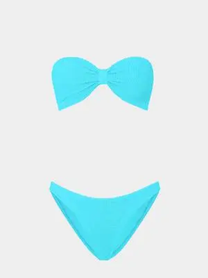 Hunza G Jean Bandeau Bikini Aqua