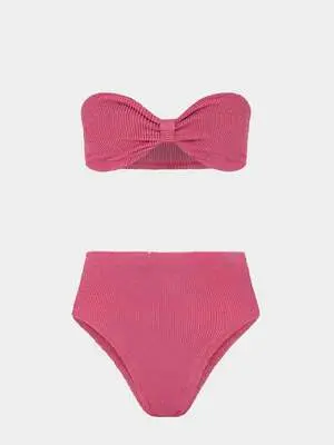 Hunza G Ruby Bandeau Bikini - Candy Pink