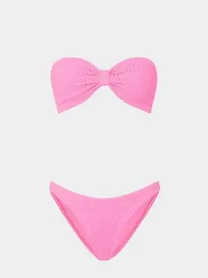 Hunza G Jean Bandeau Bikini - Bubblegum