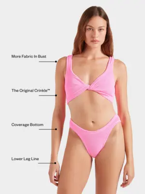 Hunza G Coverage Juno Two-piece Bikini - Bubblegum