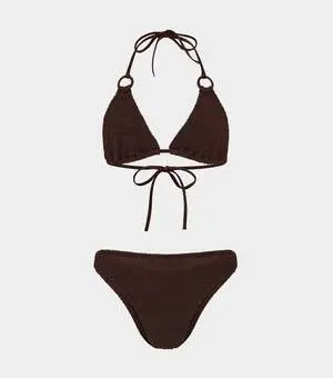 Hunza G Hunza G Eva Bikini Metallic Chocolate
